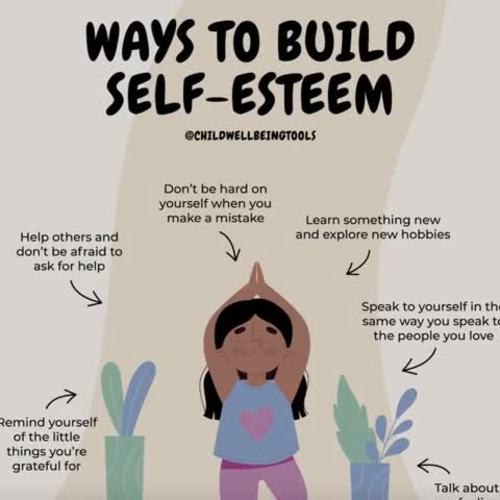 Ways to Build Self Esteem Printable Poster Journal Insert Template Children