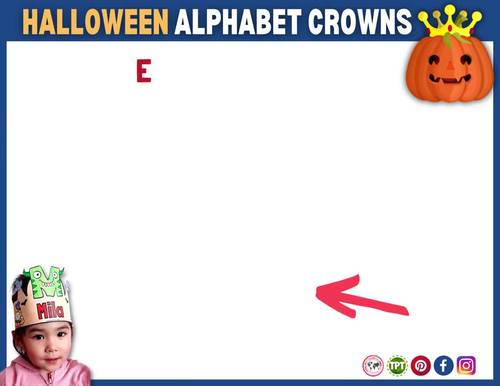 Halloween Name Craft: Halloween Alphabet Crowns (Editable), Halloween ...