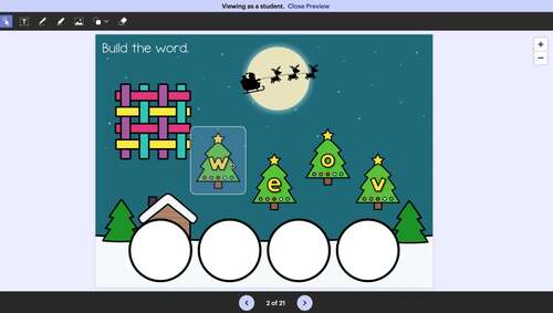 Christmas Phonics CVCe Long O Word Building Google Slides by Prepped in ...