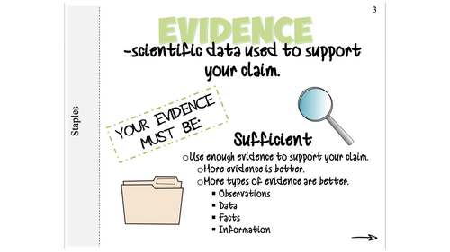 Claim Evidence Reasoning (CER) Guided Notes MiniBook | Scientific ...