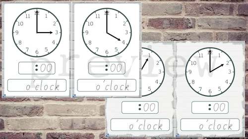 TELLING TIME Read Write Analogue Digital Clock Hours Printable Task ...