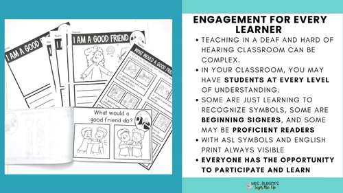 Sign Language | ASL Positive Behavior | I am a Good Friend | TPT