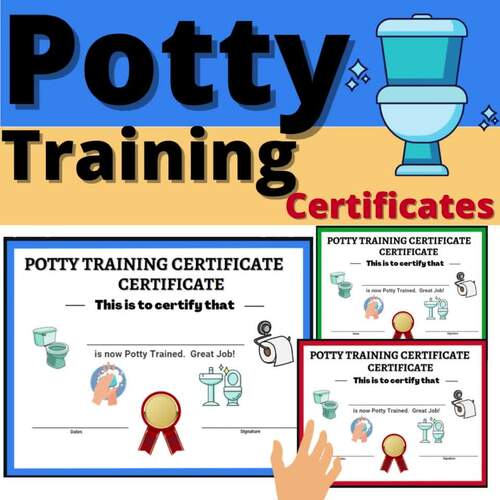 Potty Training Certificates Resource Awards Activities by IncredibleDesigns