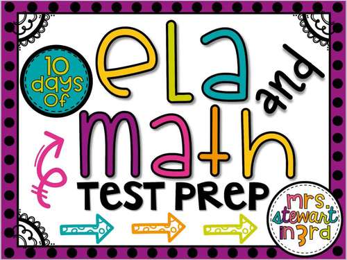 Test Prep Activity -- ELA & Math! Grades 3-4 by Mrs Stewart in 3rd