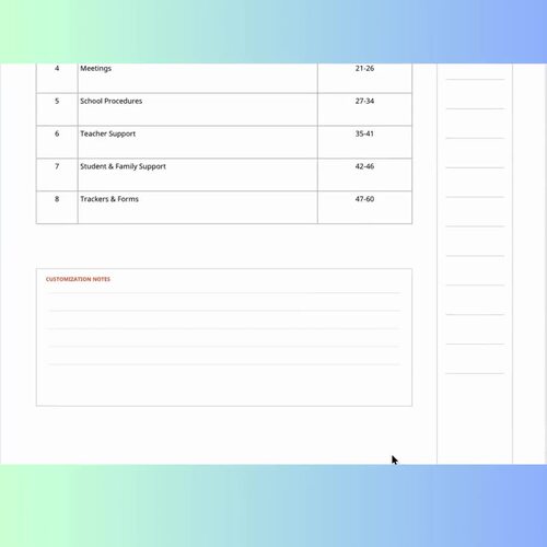 School Admin Binder Canva Template, Editable Principal Resource for School
