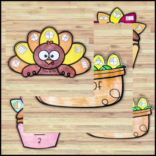 Thanksgiving Cornucopia Math Craft | Multiply & Find Equivalent Fractions