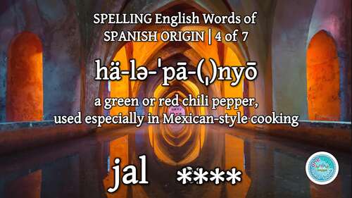 SPELLING English Words of SPANISH ORIGIN by One Aqua Clear Book | TPT