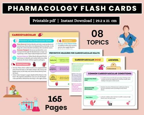 Pharmacology Flashcards 164 Pages | Nursing Pharmacology Printable ...