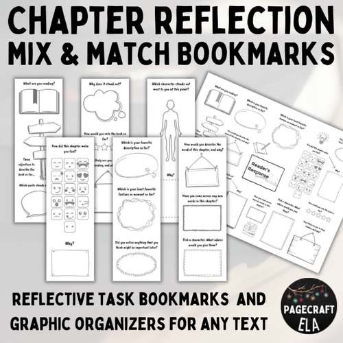 Any Chapter Reflection Bookmarks | First Chapter Friday Response | Any Text