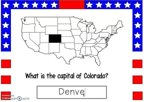 U.S. State Capitals Digital Boom Cards™ by Real Cool English | TPT