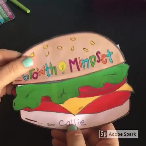 Digital Growth Mindset Burger with Presentation and Paper Craft | TPT