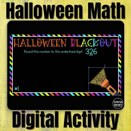 Halloween Digital Math Activity Center 3rd Grade Rounding | Distance ...