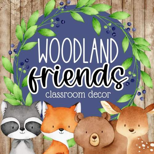 Woodland Classroom Decor BUNDLE | EDITABLE | Woodland Animals Theme