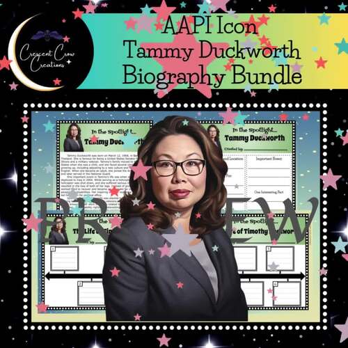 AAPI Icon Tammy Duckworth AAPI Heritage Month Biography Bundle | TPT