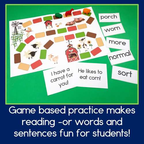 R Controlled Vowels -OR Words and Sentences | Bossy R Games for Learning