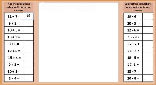 Mystery Digital Pixel Art NO PREP - Cavalier Addition and Subtraction to 20