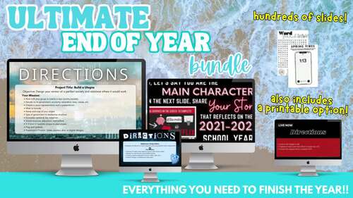 End of Year Fun Activities & Projects Bundle | Upper Elementary Print ...