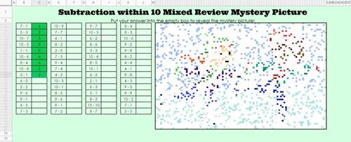 Winter Digital Mystery Picture for Subtraction | Virtual Snow Day ...