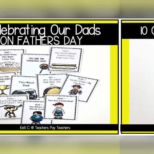 Fathers Day Cards and Writing Activities by Kelli C | TpT