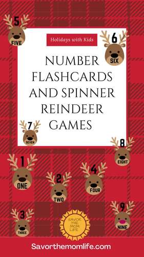 6 Space Christmas Reindeer Number Spinner with Arrow by Savorthemomlife