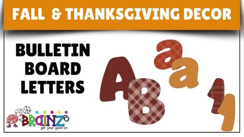 Fall & Thanksgiving Bulletin Board Letters Neutral Classroom Decor by ...