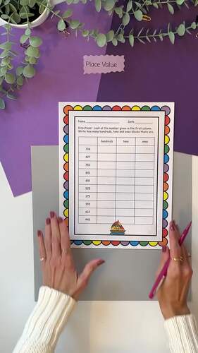 Place Value, 2 NBT.1, hundreds, tens, ones by BXC Creations | TPT