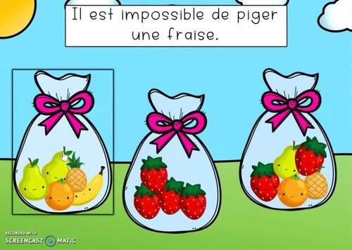 Les probabilités Boom Cards French distance learning by Madame Soleil