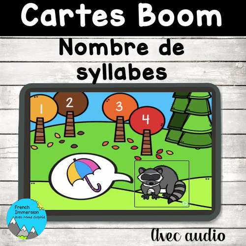 Les syllabes sur Boom™ audio French Phonological awareness syllables