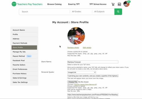 4 Seasons BUNDLE: TPT Store Design | Rotating Animated Quote Box Banner