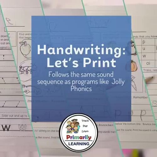 Handwriting Practice for Kindergarten & 1st supports Jolly Phonics ...