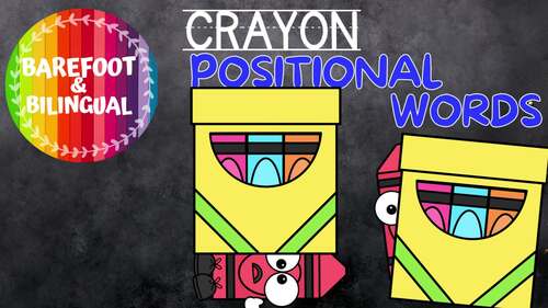 Crayon Positional Words Clipart - Prepositions Grammar Clipart | TPT