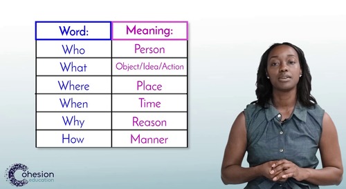 Understand and Use Question Words by Cohesion Education | TPT