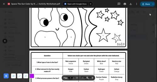 Astronomy Color by Number Space Activity Worksheets Bundle Set | TPT