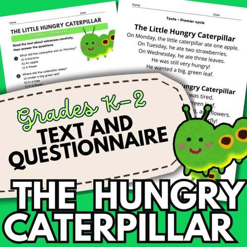Very Hungry Caterpillar Sequencing, Reading Comprehension Activities ...