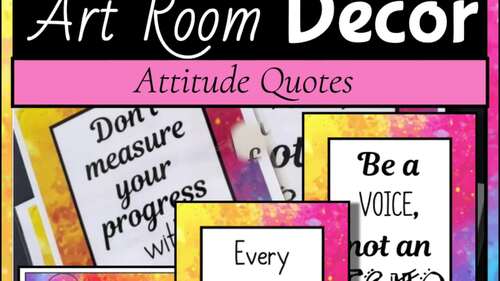 Classroom Decor 12 ATTITUDE QUOTES for Reflection Bulletin Board with ...
