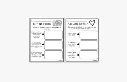 100th Day Worries Book Companion Activities | 100th Day of School Read ...