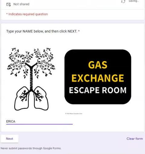 Gas Exchange Escape Room | Respiratory System Activity by Abaco ...