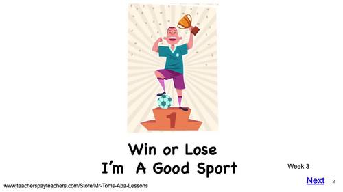 Good Sport SEL Behavior Lesson Hour 3 by Mr Tom&#039;s ABA Lessons | TPT