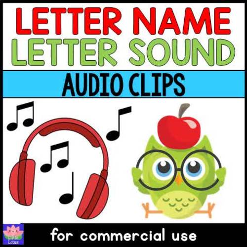 Audio Clips : Alphabet Letter Name and Letter Sound by Little Lotus
