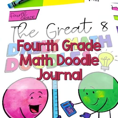 4th Grade Daily Math Spiral Review Doodle Journal by Teresa Kwant