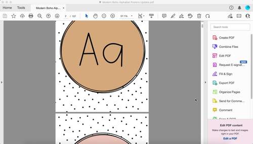 Modern Boho Alphabet Posters Neutral Classroom Decor by Hey It's Miss H