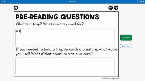 How to Catch a Unicorn Book Companion Activities Literacy Based Speech ...