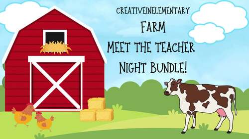 Farm Meet the Teacher Night Bundle by creativeinelementary | TPT