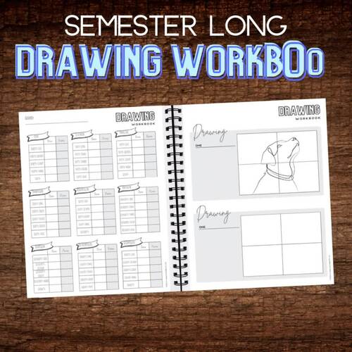 Semester Long, Drawing Practice Printable Sketchbook, High & Middle ...