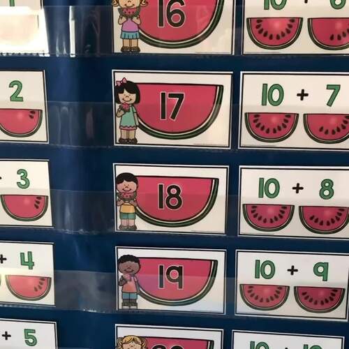 Teen Numbers Kindergarten Spring Task Cards Decomposing Numbers Base Ten