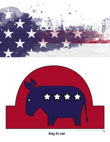 Election Day Headbands Craft | Donkey & Elephant Political Party Icons