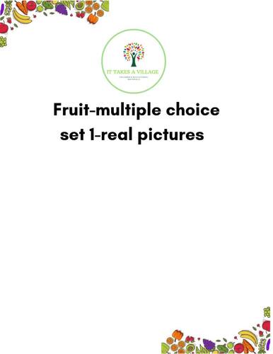 Fruits Bundle-identifying and labelling common fruits and multiple choice