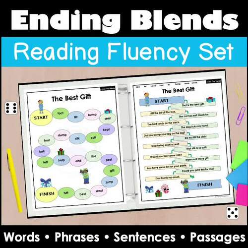 Ending Blends Reading Fluency Passages Words Phrases Sentences ...