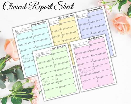 Clinical Report Sheet | Clinical Nurse | Printable Sheets | Clinical ...