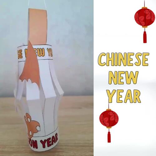 Chinese New Year Lantern, Year of the dragon 2024 craft, Dragon Lantern, V2